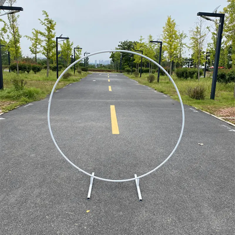 Golden Backdrop Stand Garden Circle Round Arch Stand Ballon Flower Arch ...