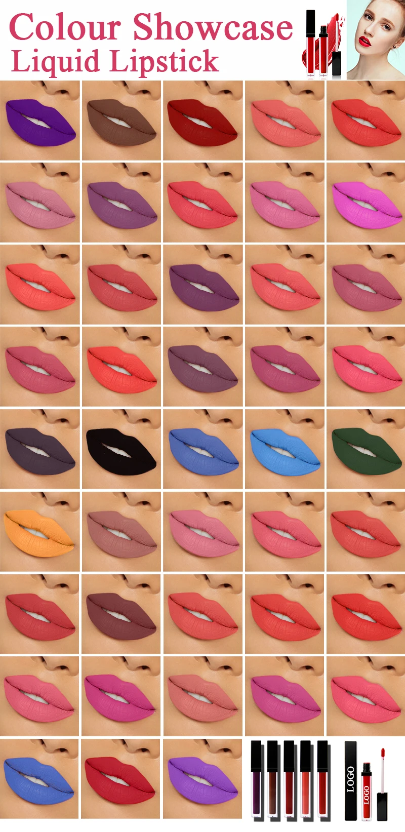 44 Colors Lip Lipstick Makeup Manufacturers Cosmetics Custom Waterproof ...