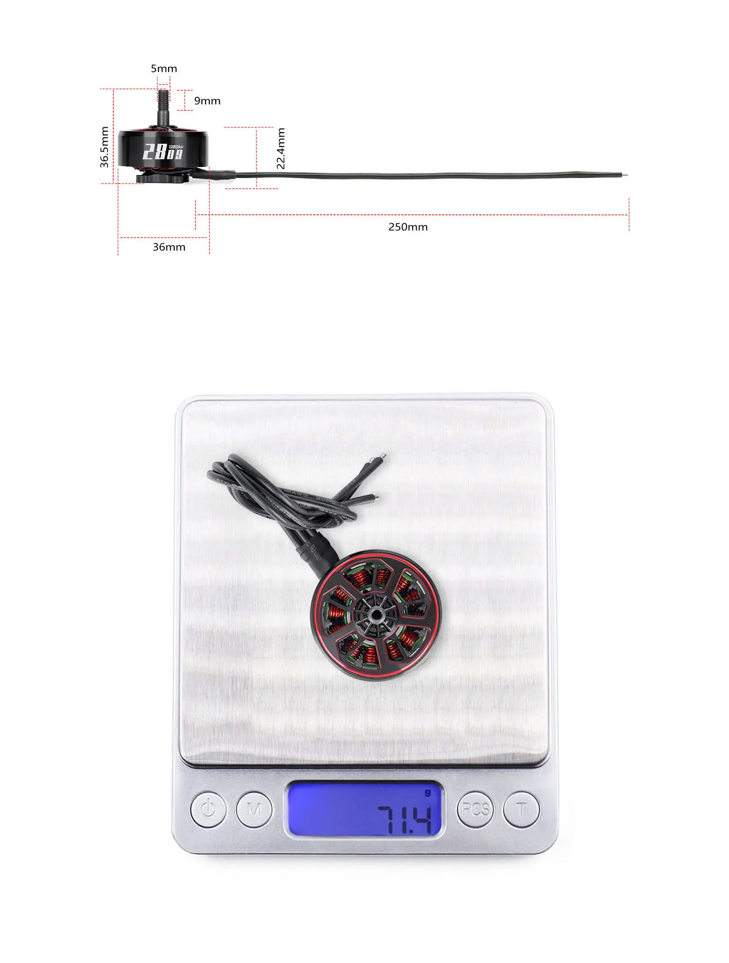 GEPRC SPEEDX2 2809 1280KV Motor High Quality Brushless Motor for Drone ...