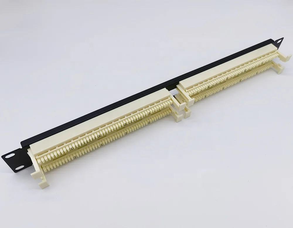 110 Wiring Block Patch Panel 1u 19" Rack Mount 110 Type 100 Pairs Voice ...