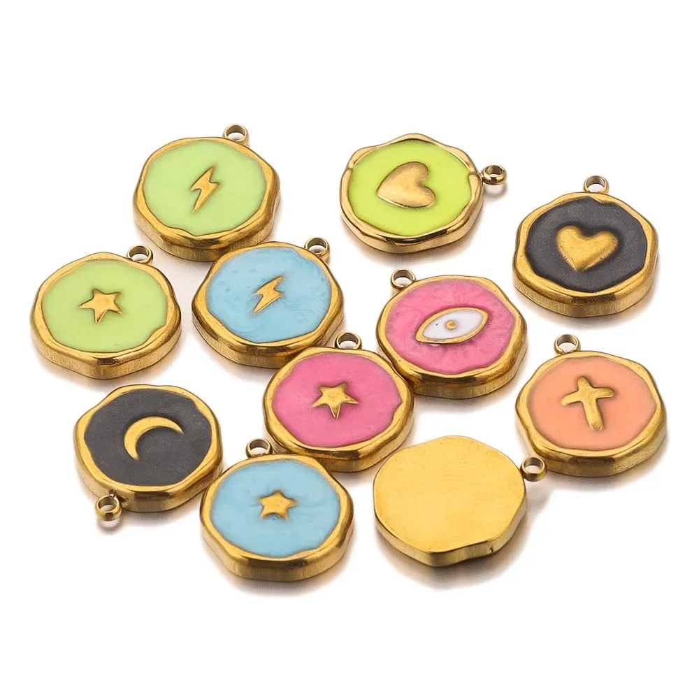 Manna Cute Candy Color Stainless Steel Evil Eyes Love Moon Star Diy ...
