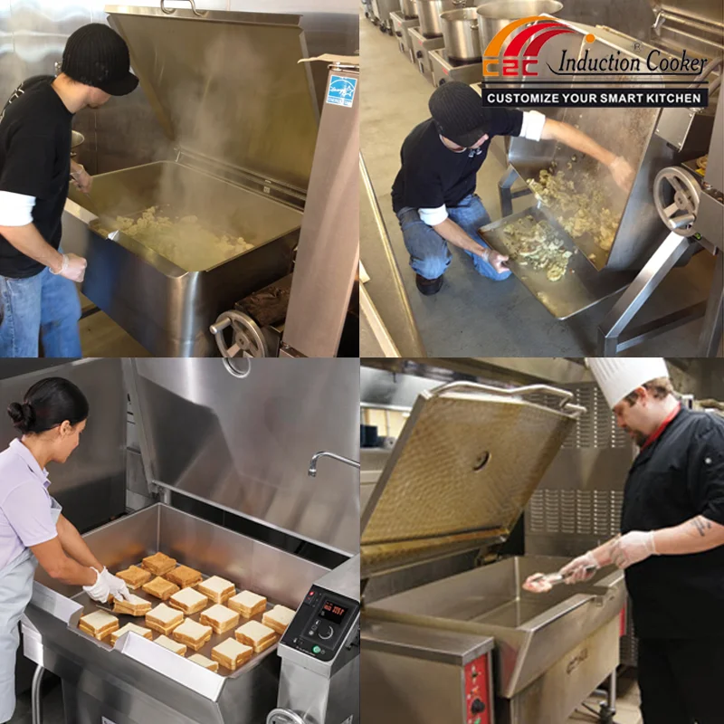 80-200 Liter Tilting Brat Pan - Efficient Induction Cooking