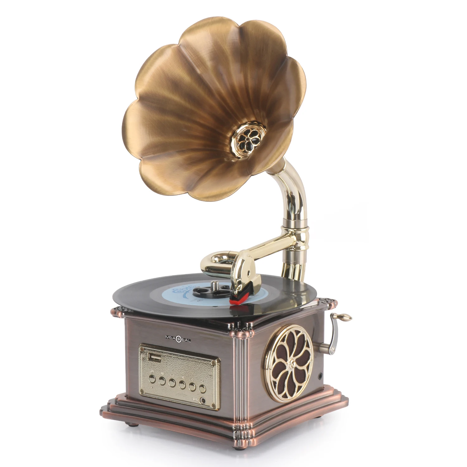Vintage Vinyl: Gramophone Phonograph Turntable with Bluetooth
