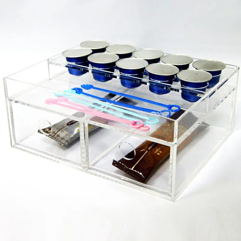 Transparent Acrylic Tea Bag Storage Box,Acrylic Coffee Condiment Box ...