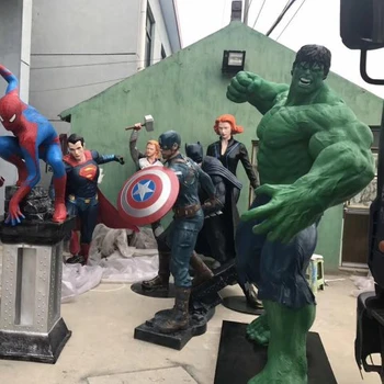 Life Size Realistic Action Figures Muscle Man Fiberglass Hulk Sculpture ...