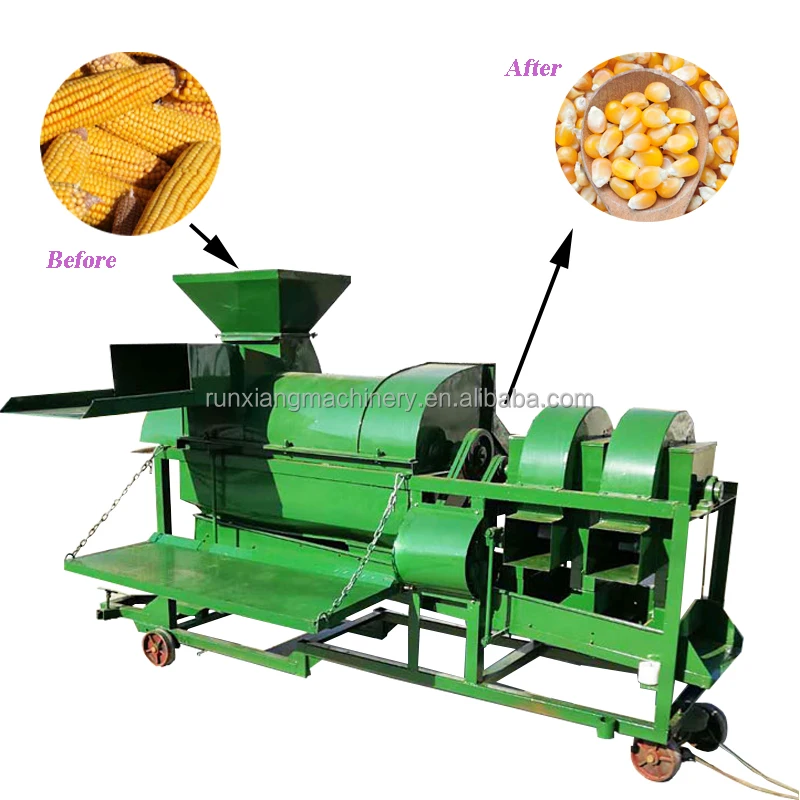 Distributor 2000-4000kg/H Bean Corn Wheat Thresher Machine Maize ...