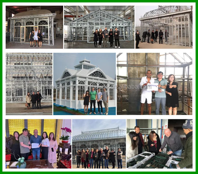 Victorian Style Castle Design Greenhouse Conservatory Metal Frame ...