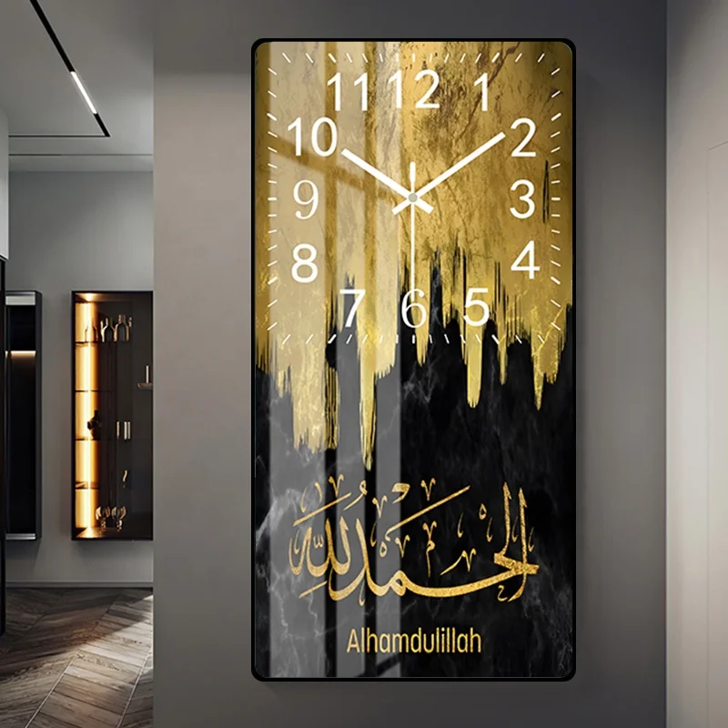 Islamic Wall Art Islamic Crystal Porcelain Wall Clock Painting ...