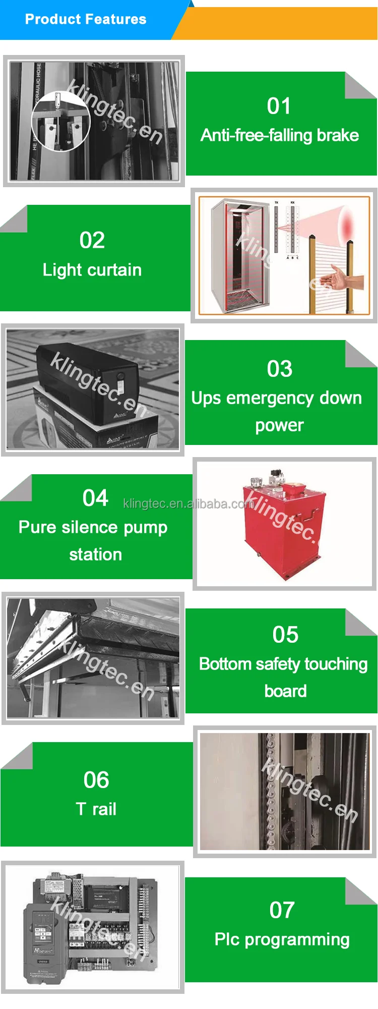 Iso9001 150kg-500kg Standard Hydraulic Small Shaftless Mini Residential ...