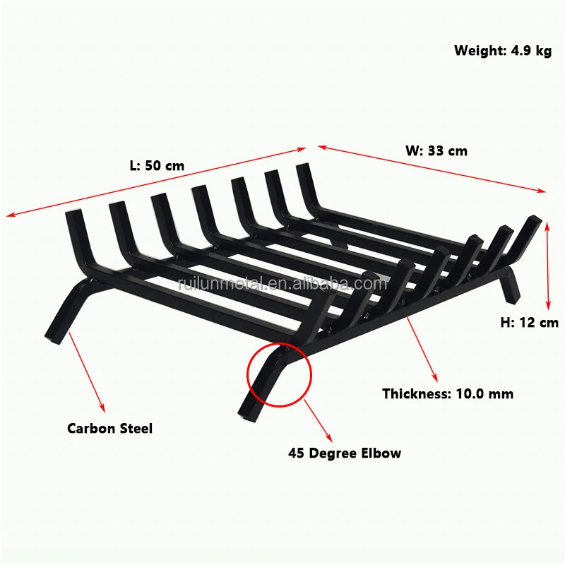 Heavy Duty Steel Fireplace Grate For Wood Stove & Fireplace - Buy ...