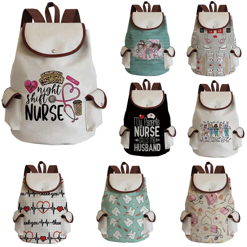 Custom Medical Nursing Design Printing Women Nurses Hospital Work Bag ...