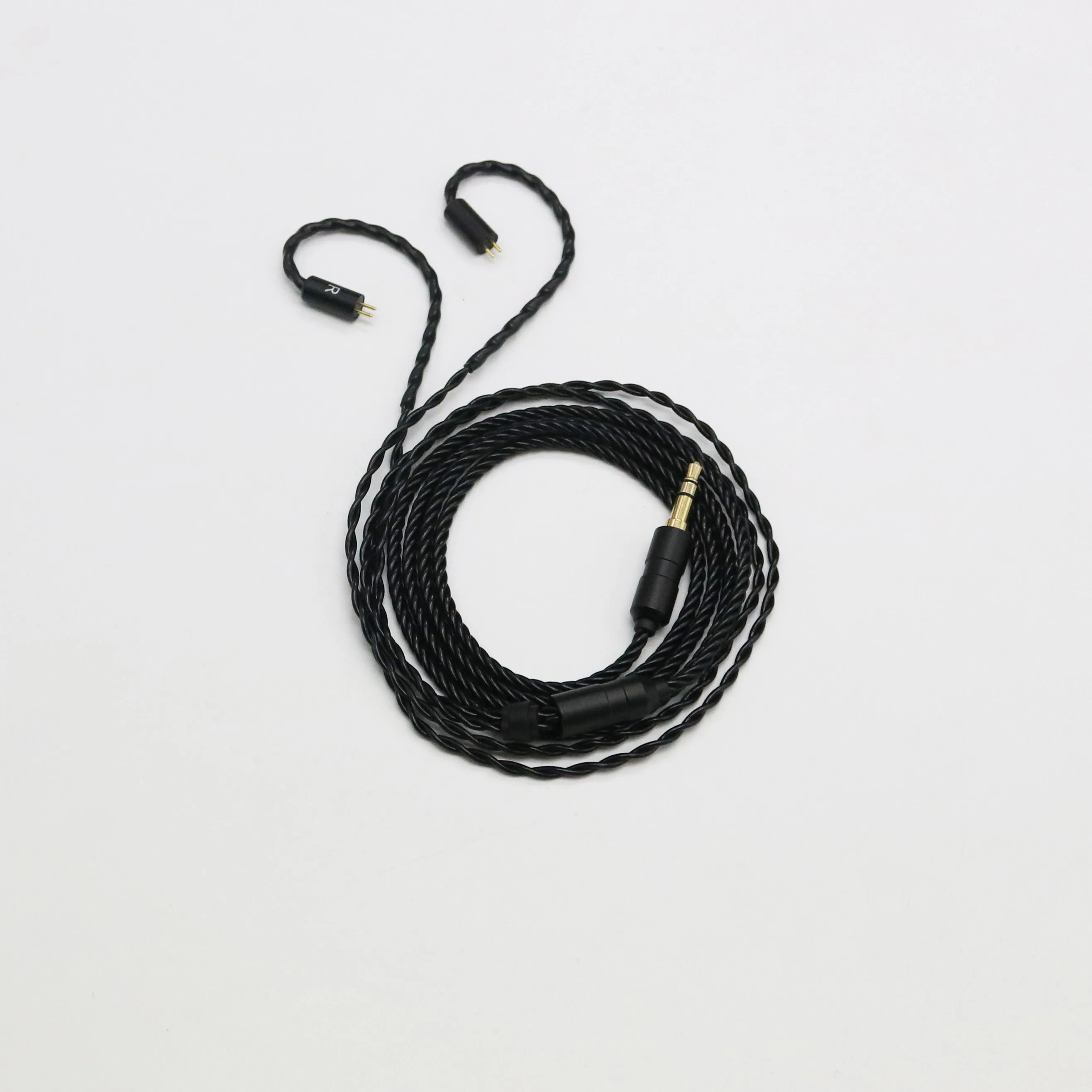 3.5mm Gold-plated Plug Black Twisted Headphone Extension Cable Suitable ...