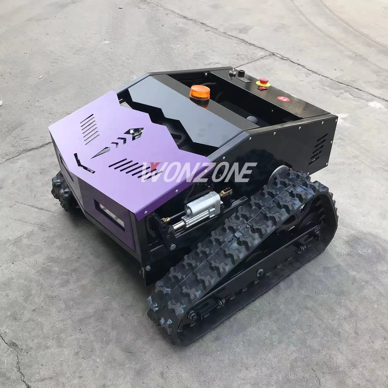 Rubber Crawler Robot Lawn Mower Robotic Lawn Mower Mini Garden Remote ...