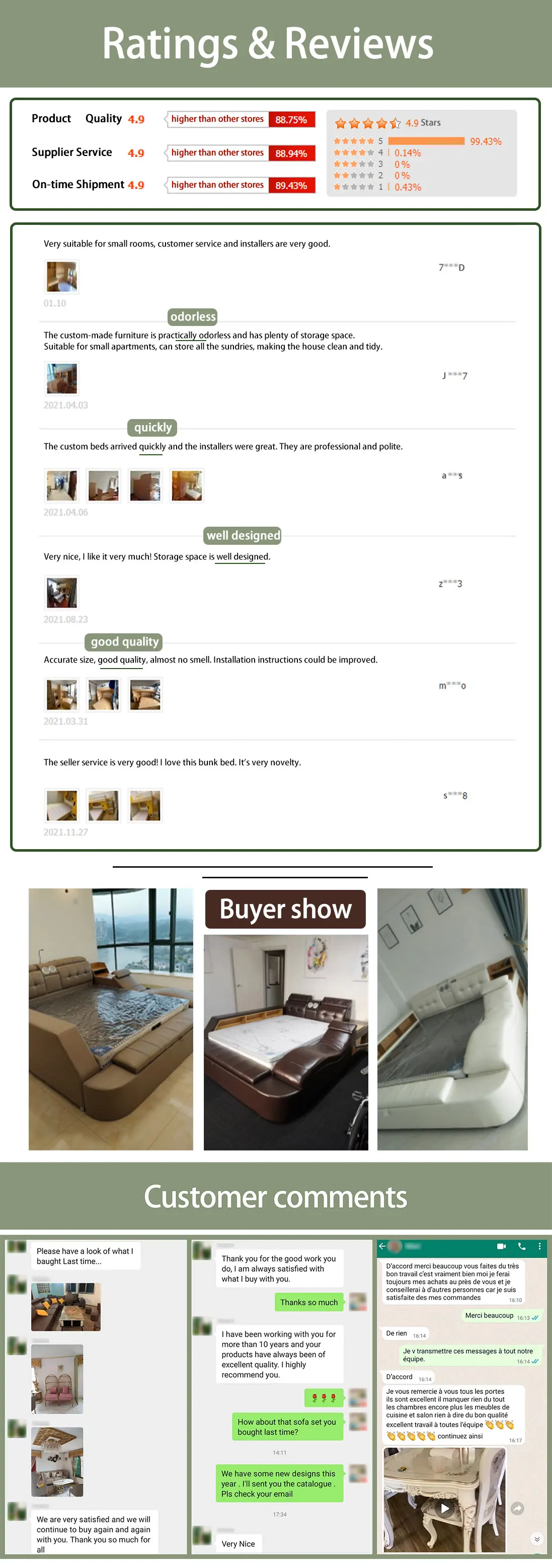 Luxury Modern Furniture Leather Smart Functional Beds Storage Bed King ...