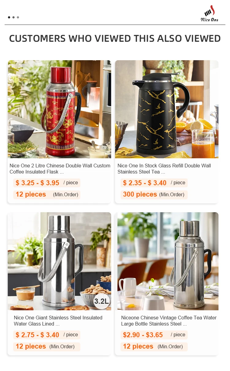 Niceone Custom Glass Vacuum Flask - Insulated & Portable