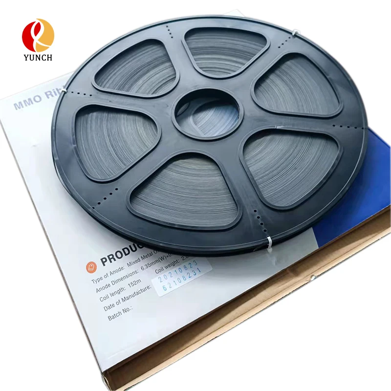 Cathodic protection of 6.35mm X 0.635mm Titanium MMO Anode Ribbon ...