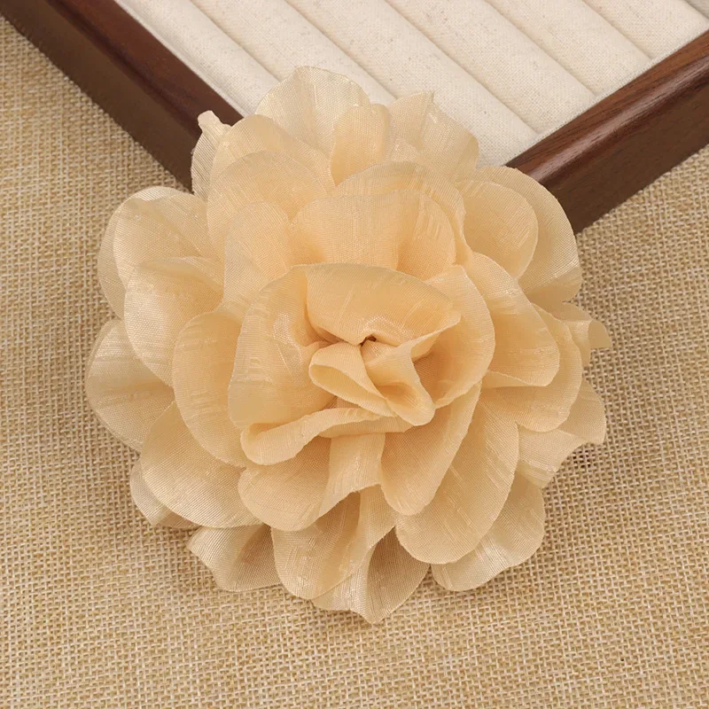 2023 11.5cm Big Size Chiffon Fabric Flower Wedding Decoration Silk Rose ...