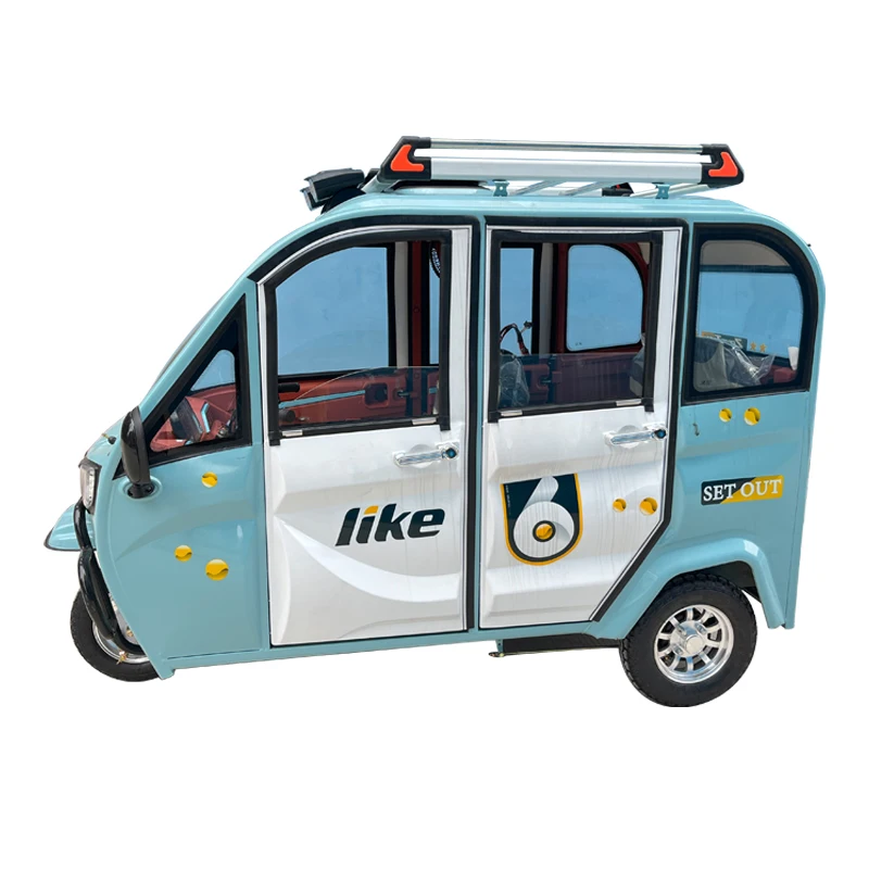 Fully Enclosed Mini Electric Tricycle Tuk Tuk 3 Wheel Car Electric ...