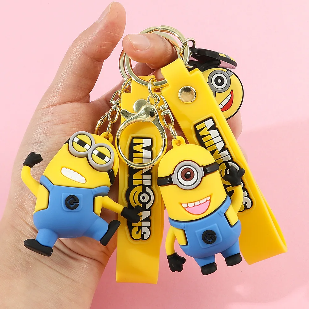 Wholesale Promotional 3d Pvc Minions Keychains Cute Kawaii Anime ...
