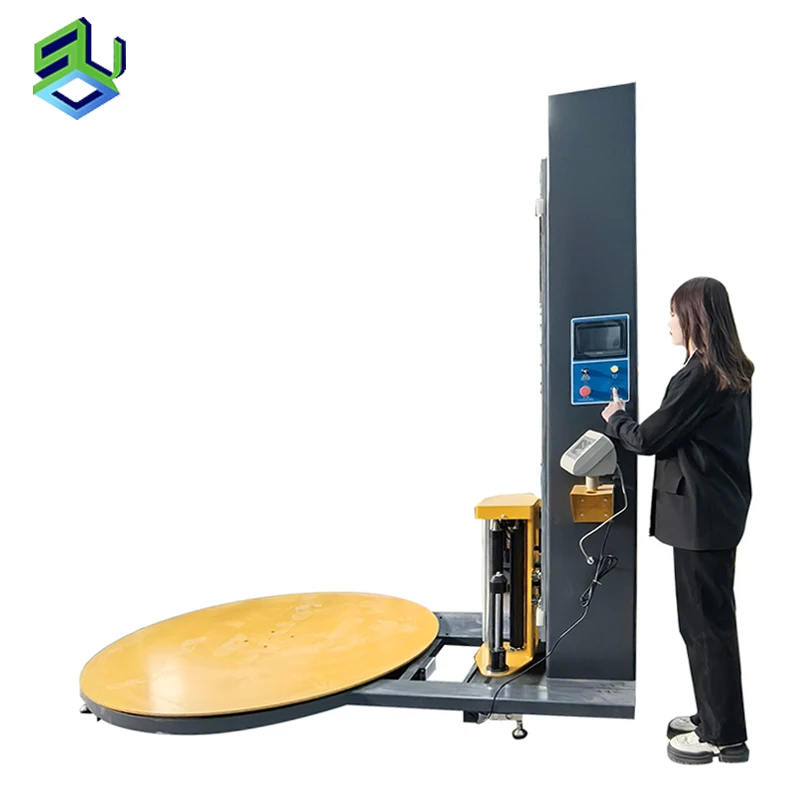 T1650F Pallet wrapping machine with ramp / automatic machine with touch ...