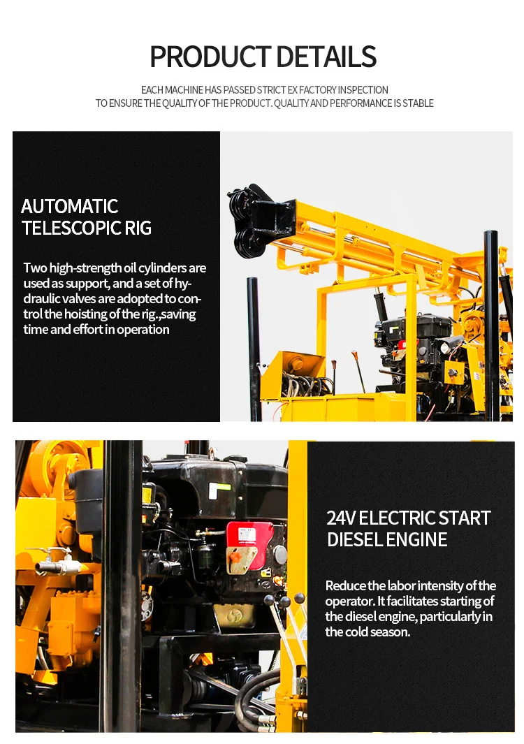 200 Meter Deep Crawler Spindle Hydraulic Rotary Drilling Rig