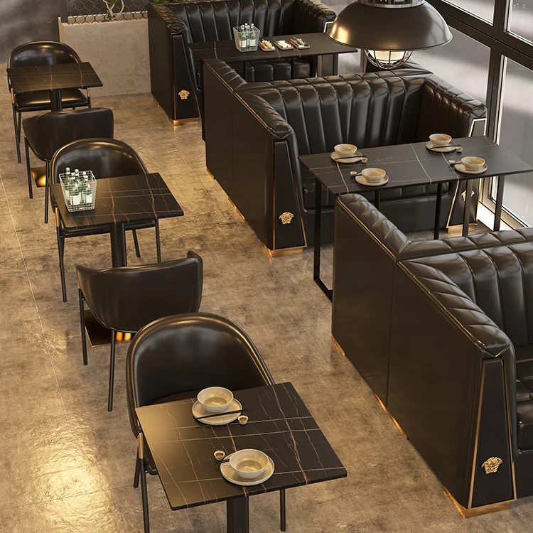 Retro Vinyl Booth Dining Modern Designs - Luxury Coffee Shop