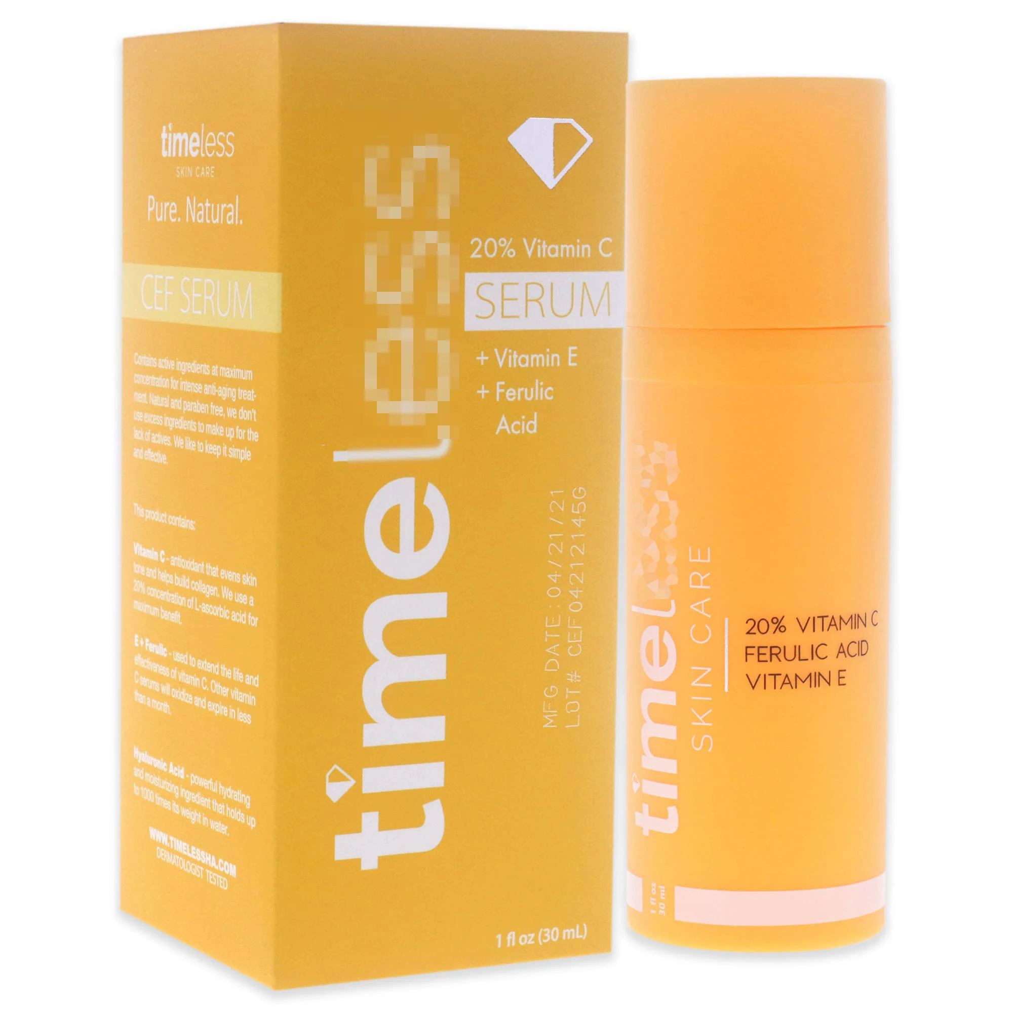 Timeless Skin Care 20% Vitamin C + E Ferulic Acid Serum - 1.7 Oz ...