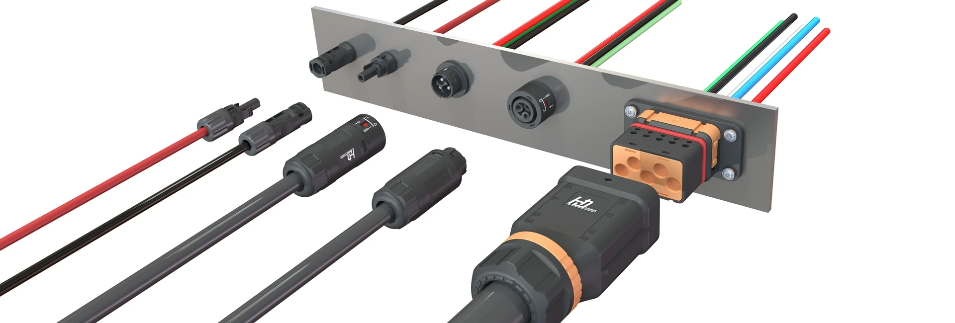 HD 65A 5 Pin IP68 10KW Household Hybrid Inverter AC Connectors Factory ...