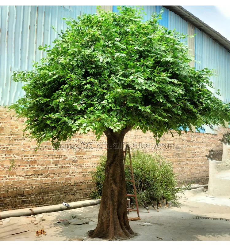 Green Large Artificial Ficus Tree - Natural Touch Leaf
