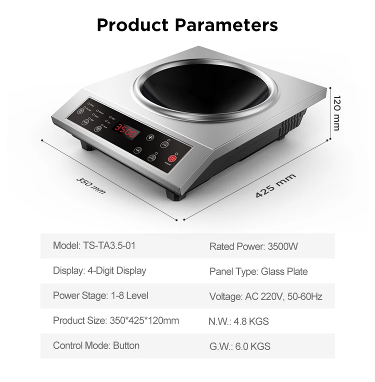 Built in 4 plate induction hob electric stove 6800W induction cooktop ...