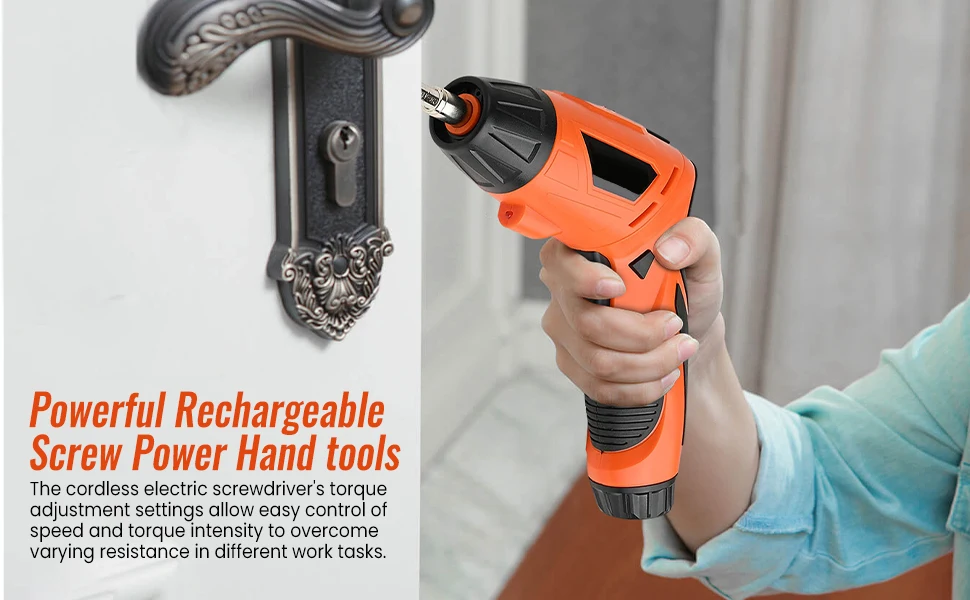 Cordless Electric Screwdriver Rechargeable Screw Power Hand Tools With ...