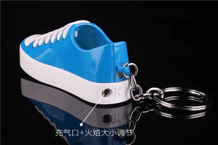 New Arrival Creative Design Canvas Shoe Shape Gas Lighter With Key ...