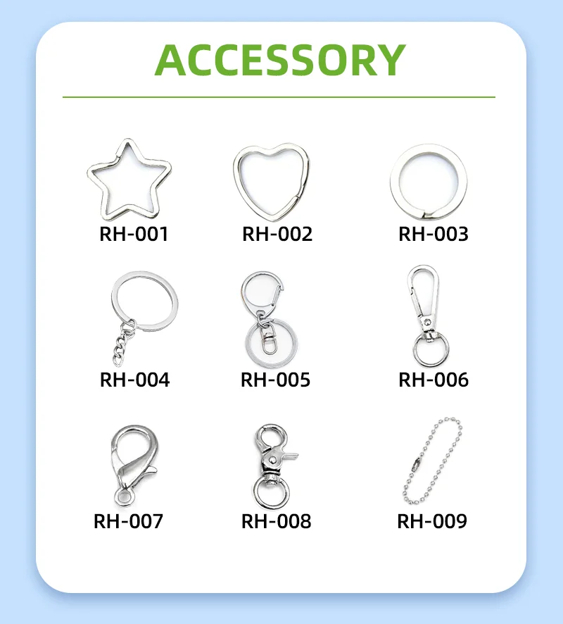 Renhui Hand Fidget Autism Fitchet Spinners 20mm Keyring Key Ring Custom ...