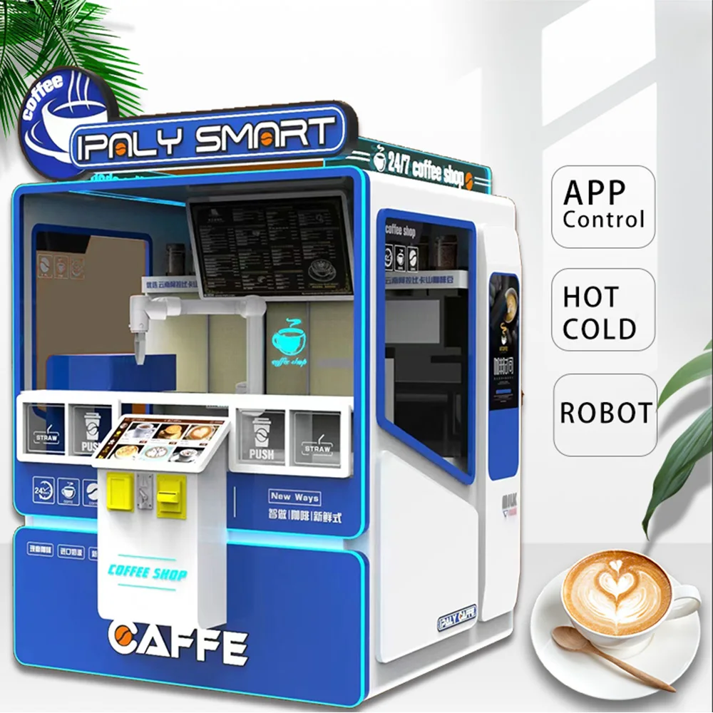 Alibaba.com: Small QR code coffee vending machine, fully automatic outdoor coffee stirrer ...