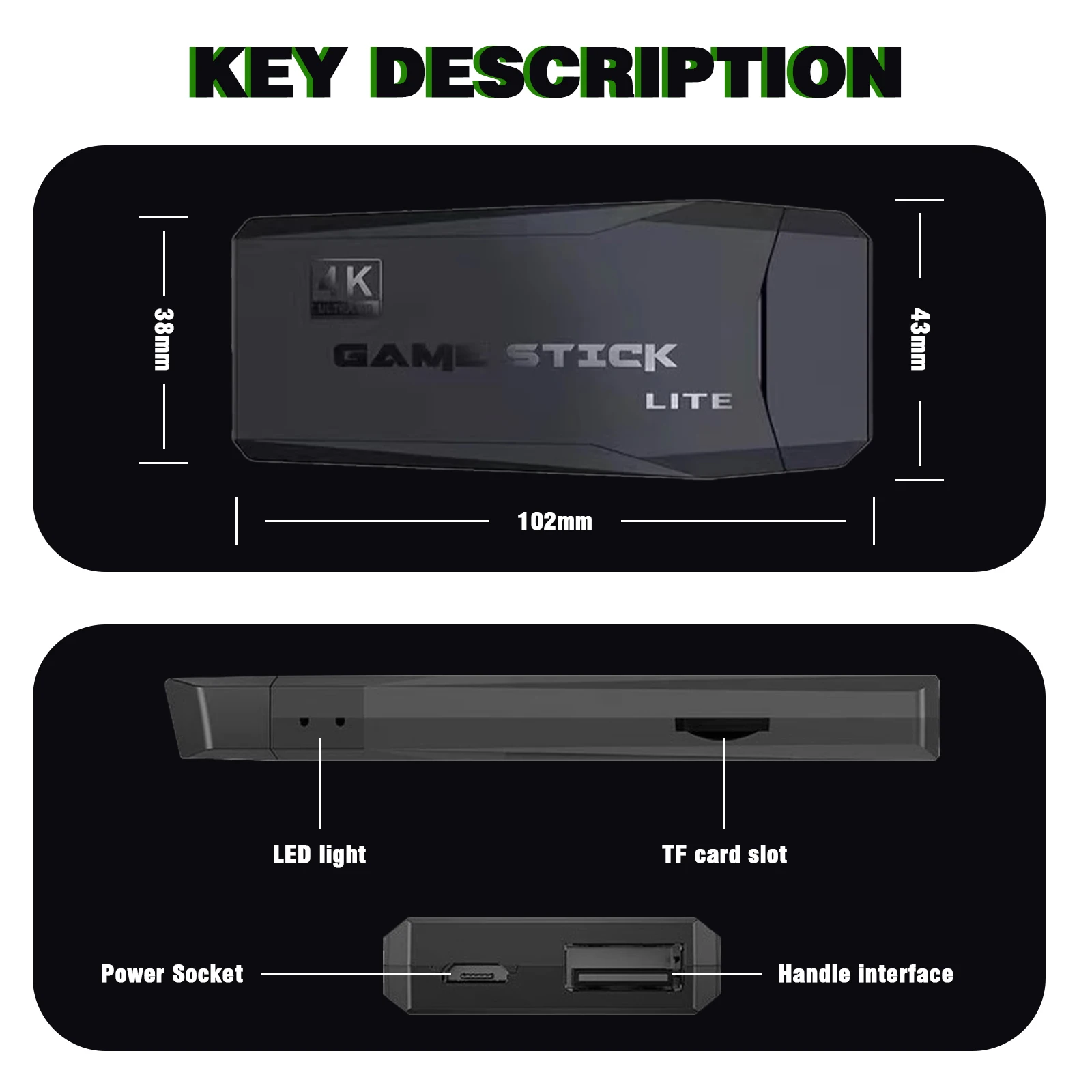 M8 Game Console - 20000 Games HD 2.4G Wireless Controller