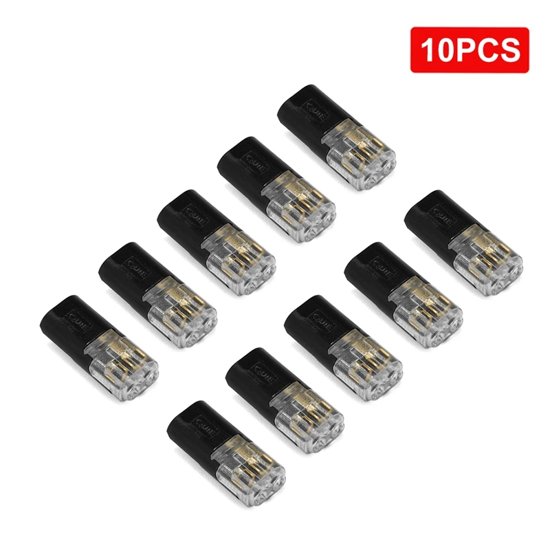 2-100pcs 2 Pin Spring Wire Connector 2 Way Toolless Scotch Lock Quick ...
