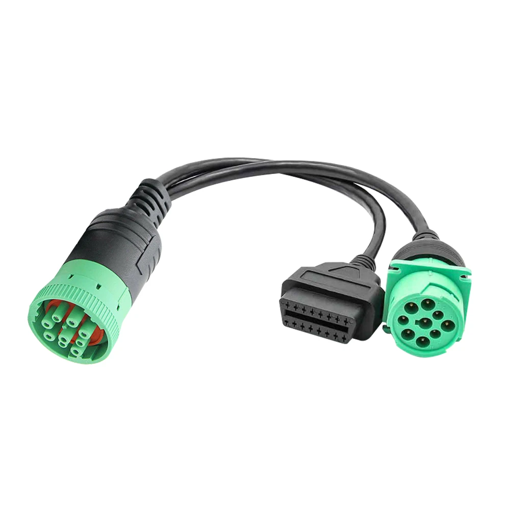 OBD J1939 Connector - 9 Pin Male to Female & OBD2 Interface