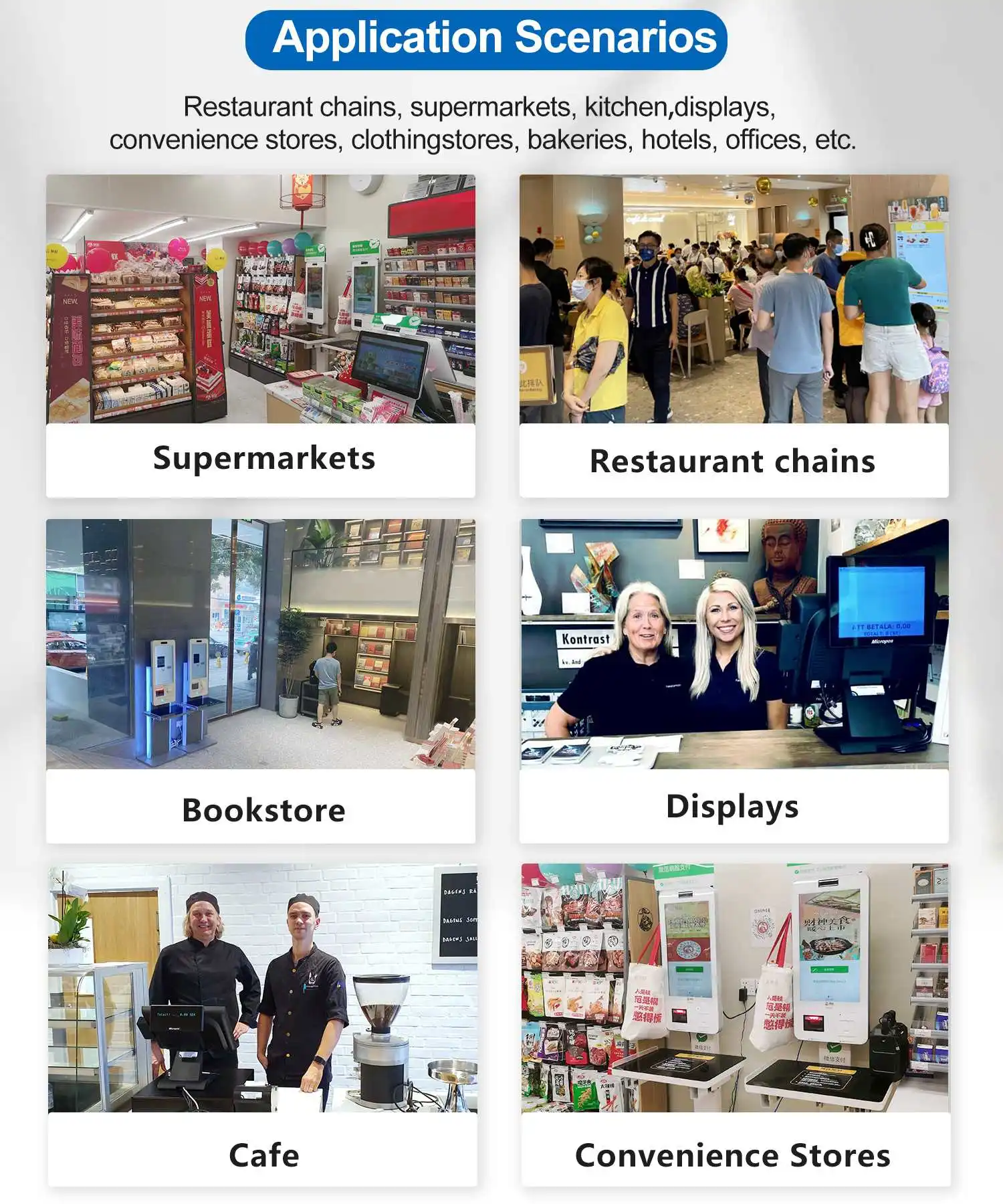 Fast Food Kiosks Self-ordering Kiosk Bill Payment Food Order Terminal ...