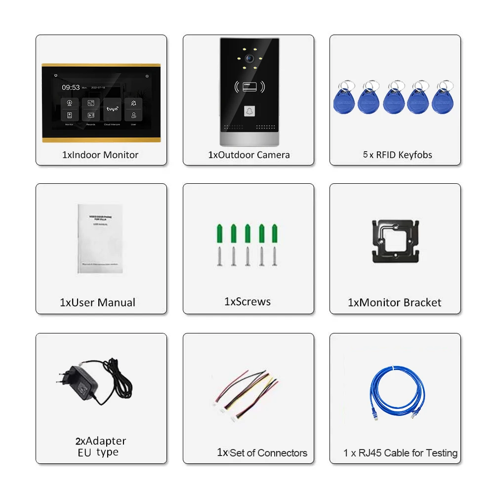 Tuya Smart App Voice Two-way Audio Intercom System Video Doorbell ...