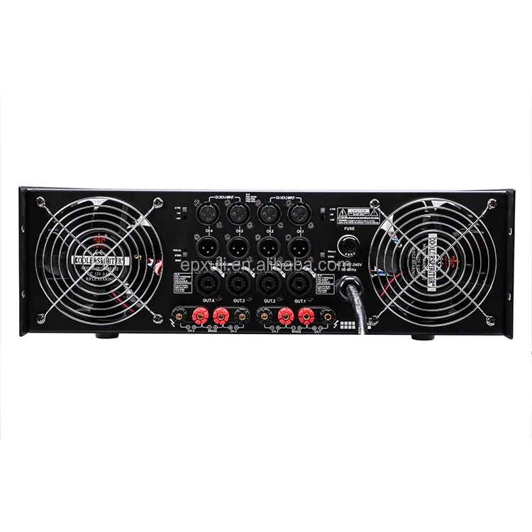 KB41200D New Model 3U 4 Channel Class H Power Amplifier 1000W Outdoor ...