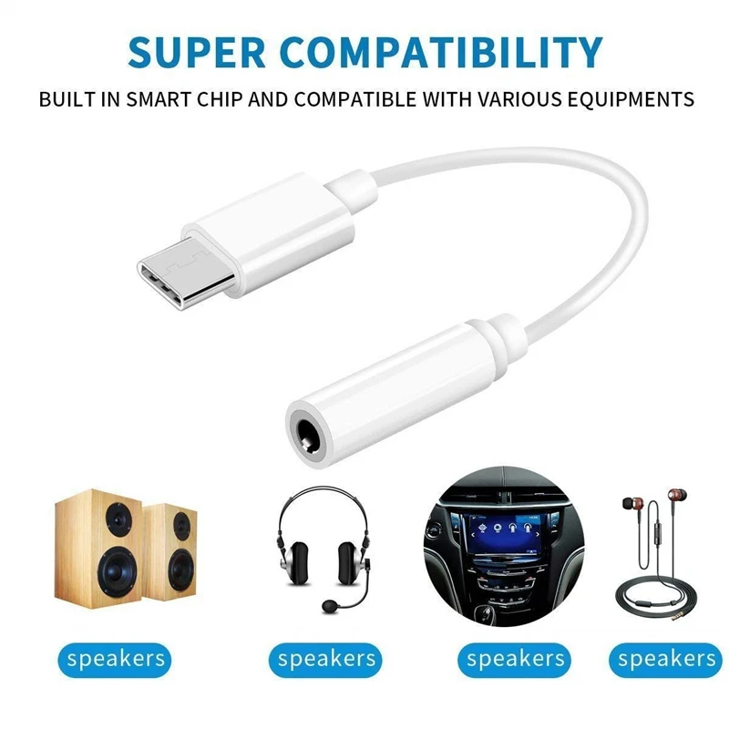 3.5mm Adapter AUX Headset Adapter Jack Headphone Portable Phone Usb c ...