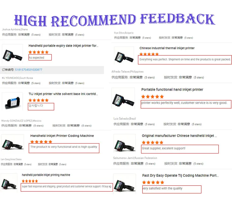 600DPI Handheld Expire Date Barcode Labeling Printer