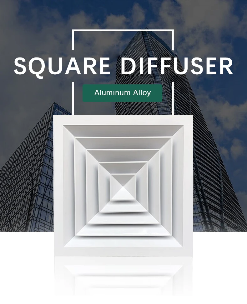 4 Way Square Diffuser Ceiling Air Conditioner - Durable & Stylish
