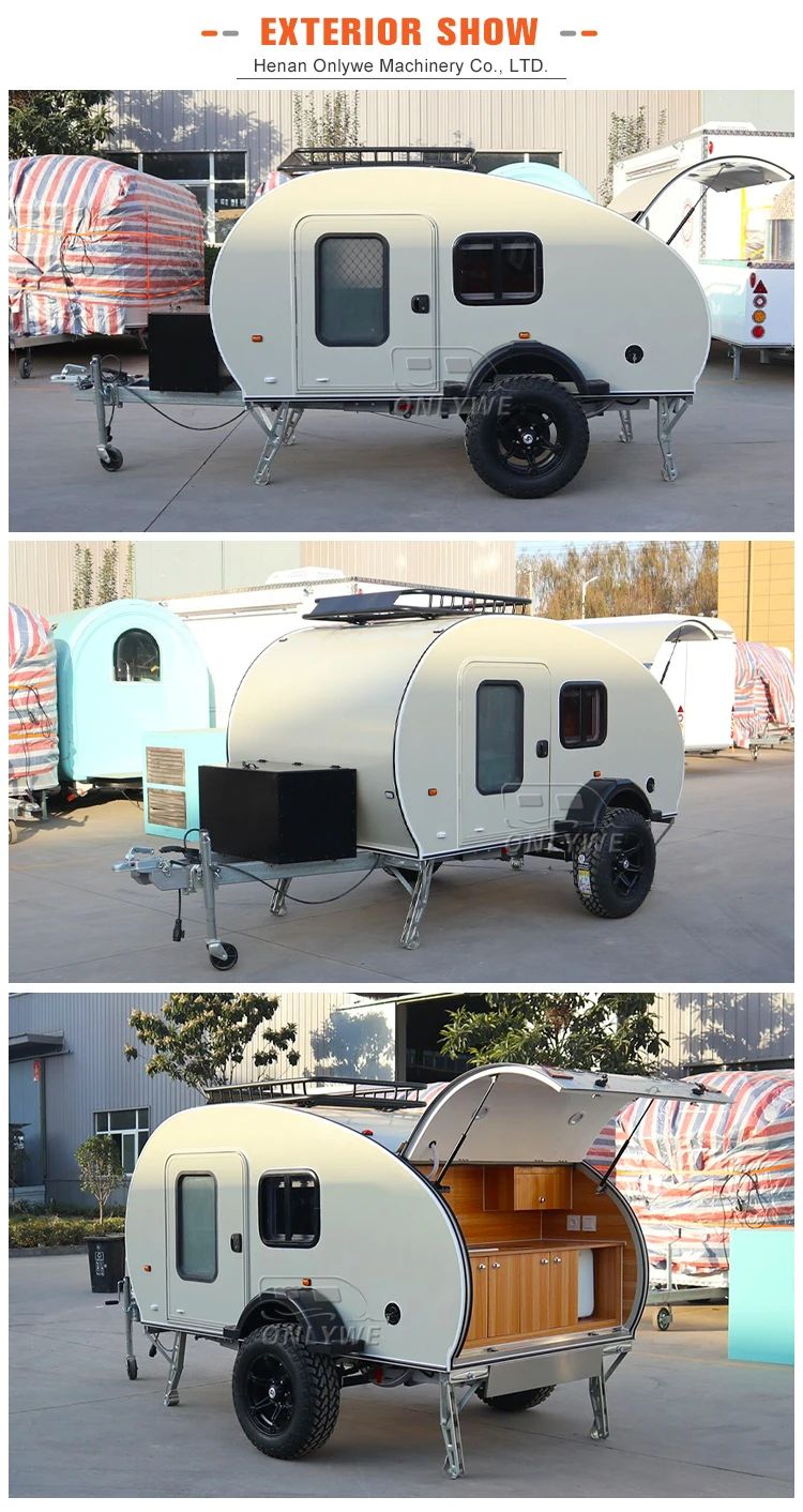 Onlywe Teardrop Trailer Camper Mini Caravan Motor Home Rv Travel ...