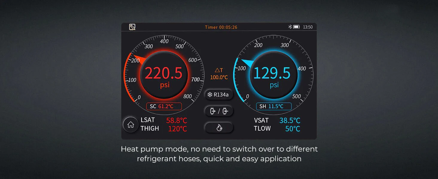 EMG-40V Intelligent HVAC Refrigerants Digital Manifold Gauge