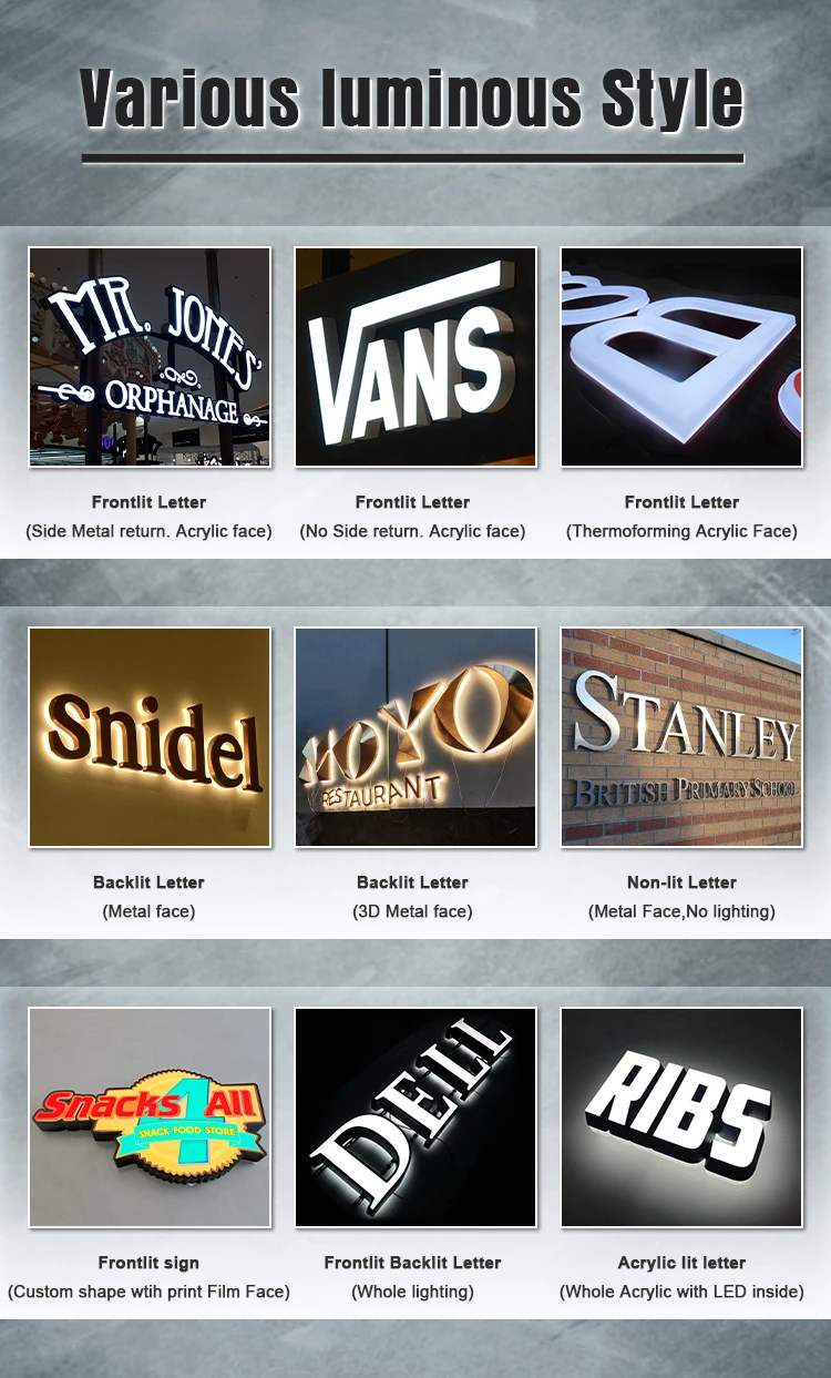 RGB Channel Letters - Custom LED Light Signs for Events