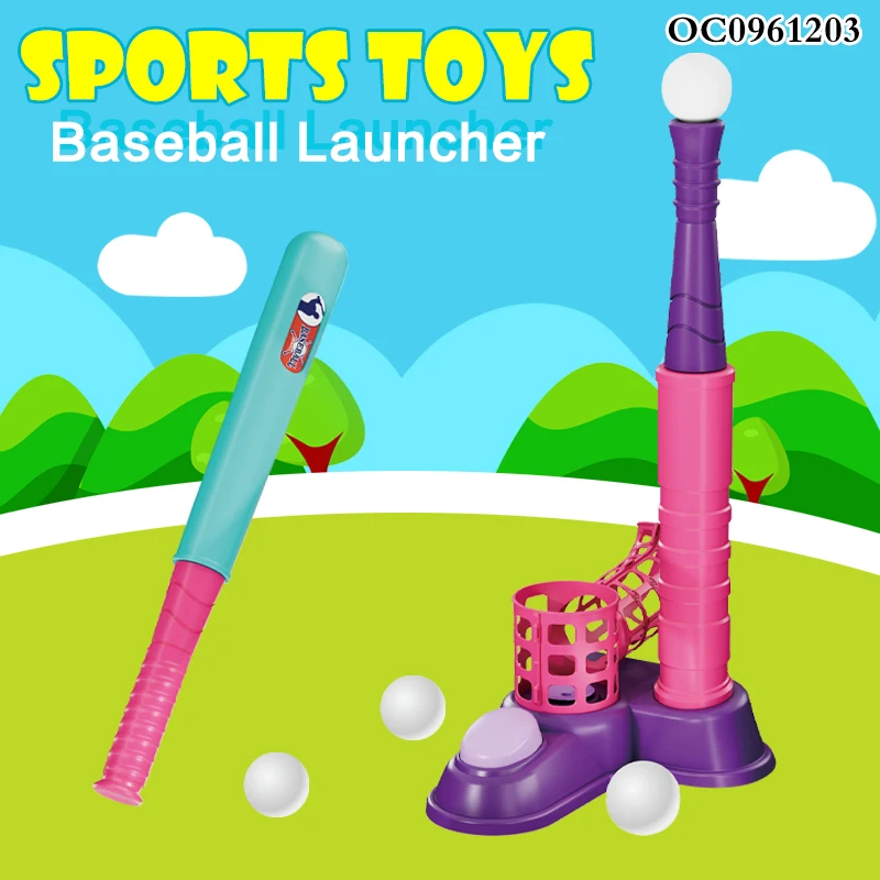 Outdoor Plastic Foot Pedal Launcher Sport Custom Baseball Toy Play Set ...