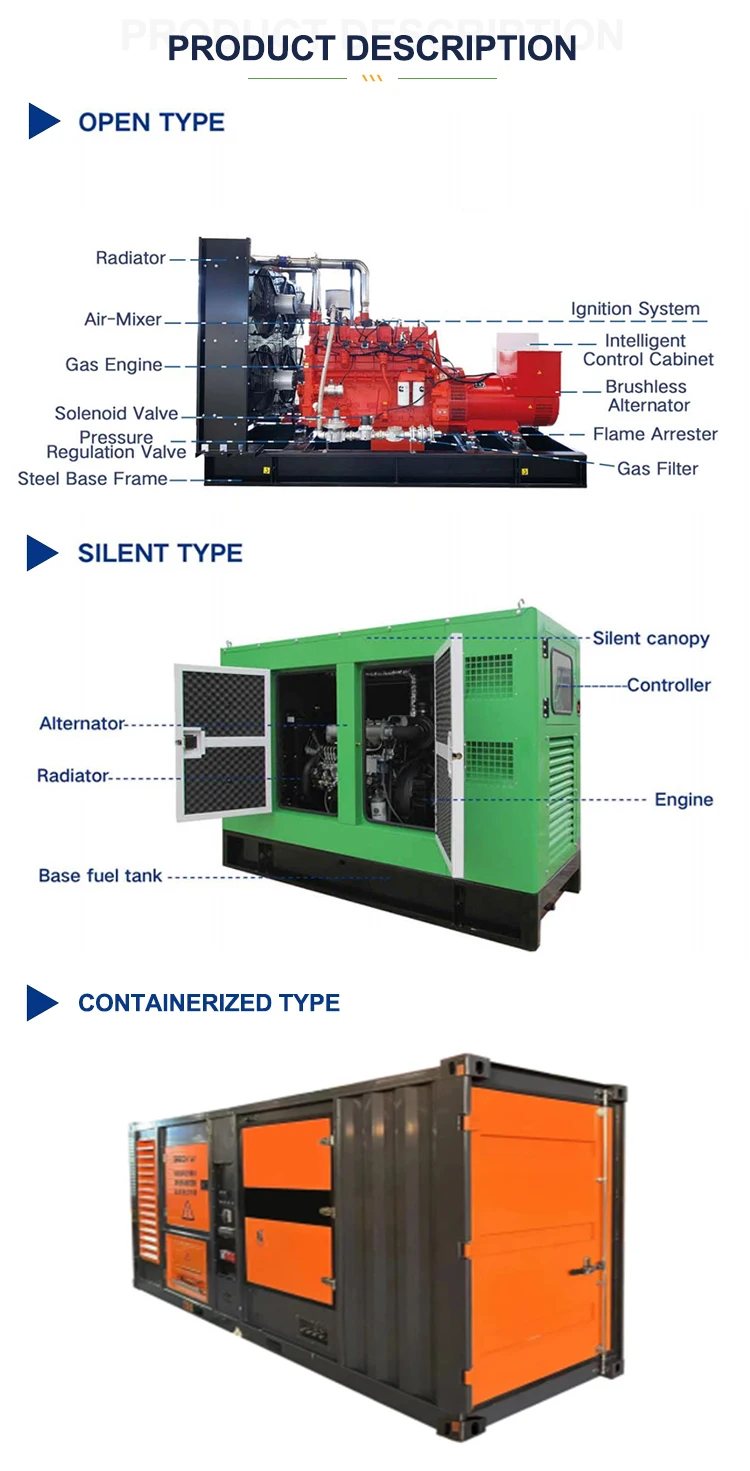 Gas Biogas Lpg Gas Genset Generator Set Natural 1 Year Or 1500 Running ...