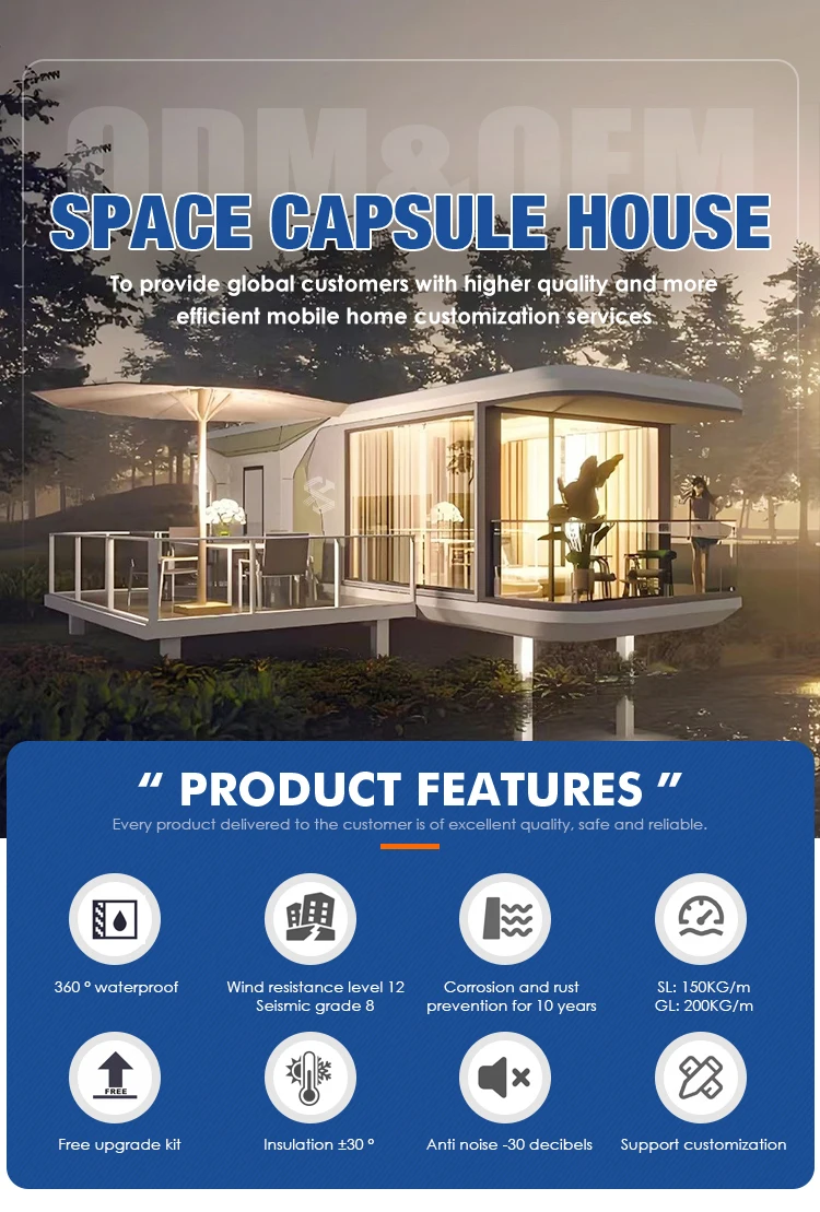 20/40ft Space Capsule: High-Tech, Multi-Functional Hub Residential ...