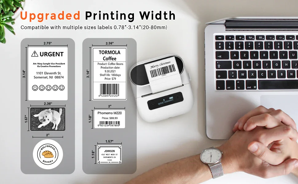 Phomemo M220 Barcode Printer - Efficient Label Maker